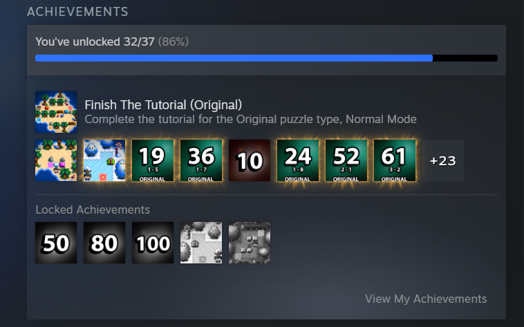 Steam Achievements – Round 2 – Added – Stuart's Pixel Games