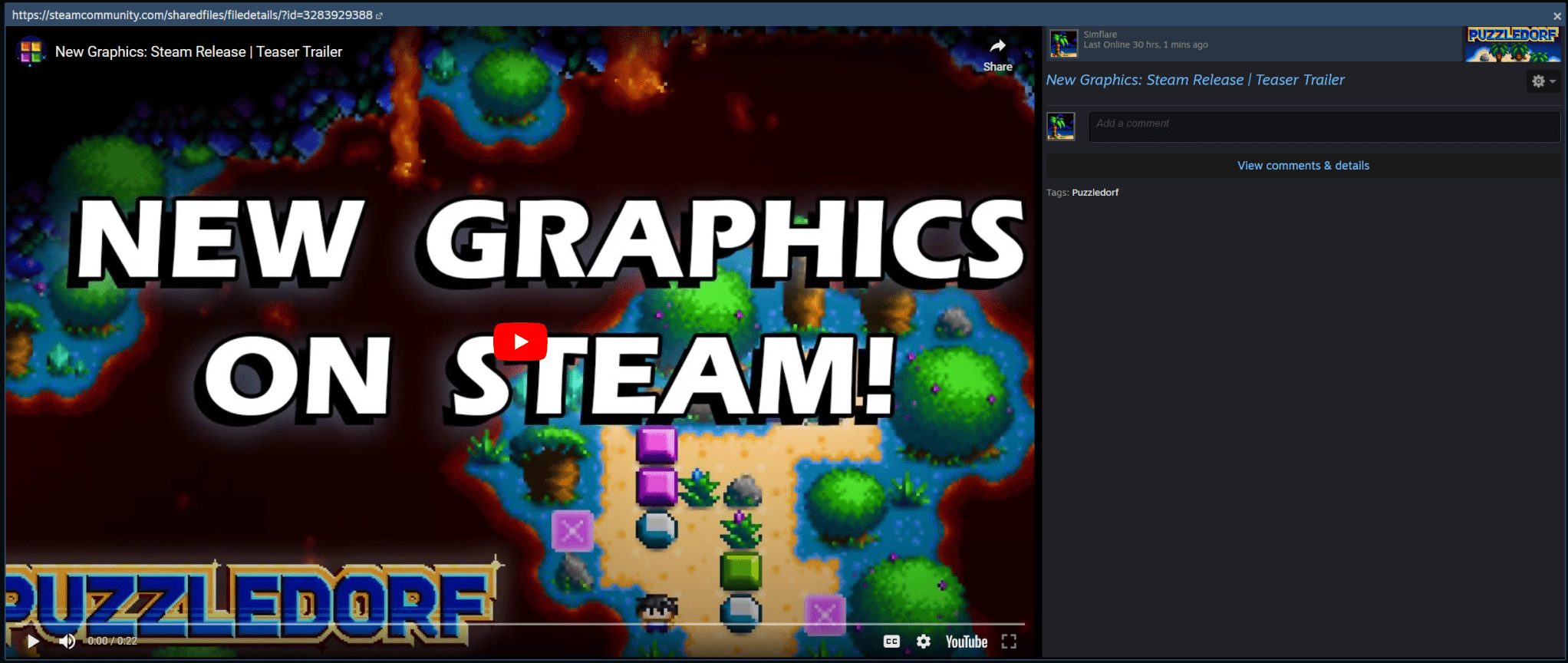 How To Add Videos to a Steam Community – Stuart's Pixel Games